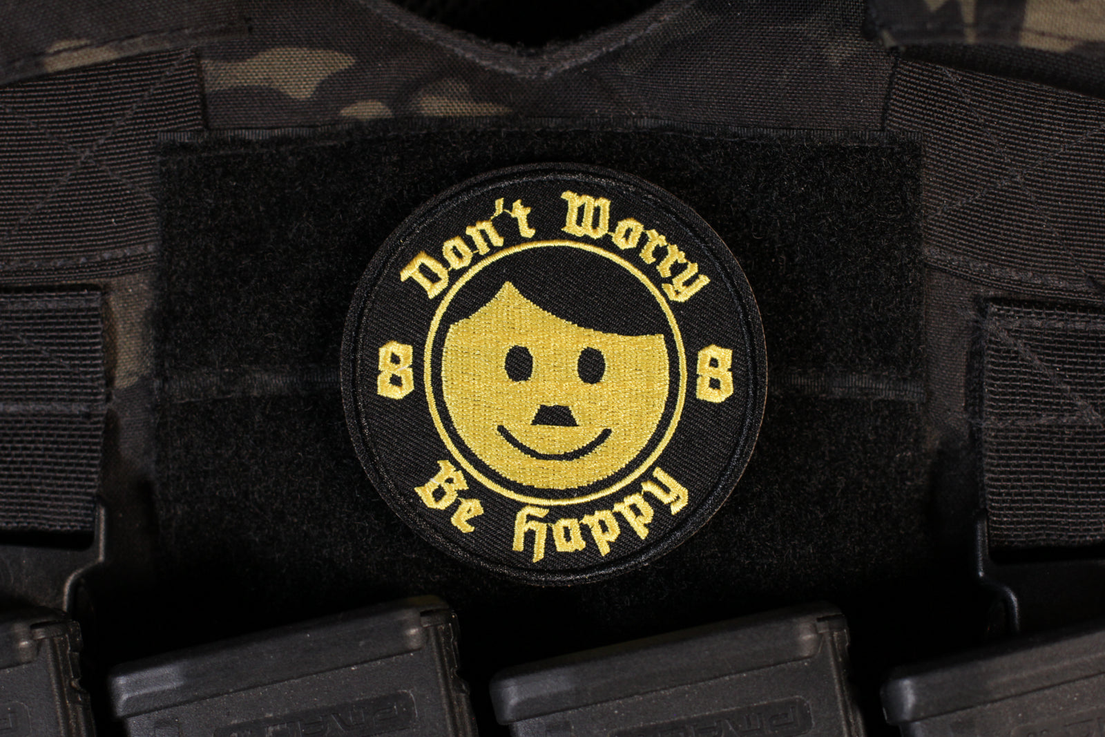 Don't Worry Be Happy Smiley Face Morale Patch – PZW