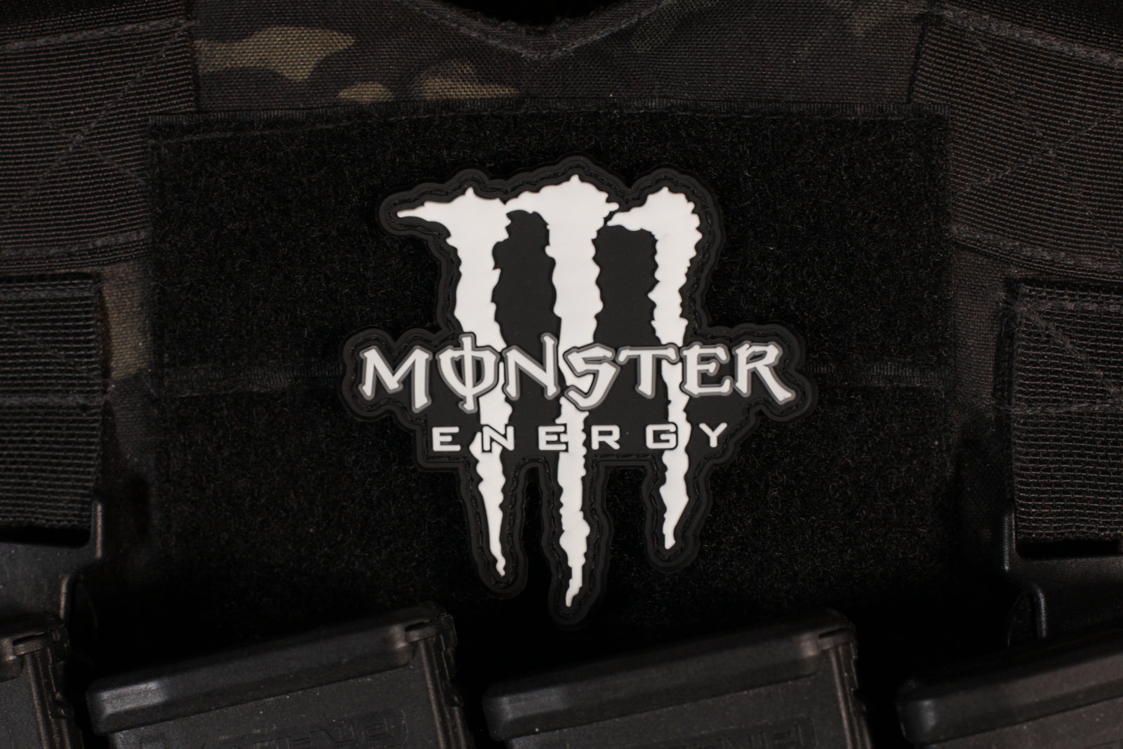 White Monster Logo PVC Patch – PZW